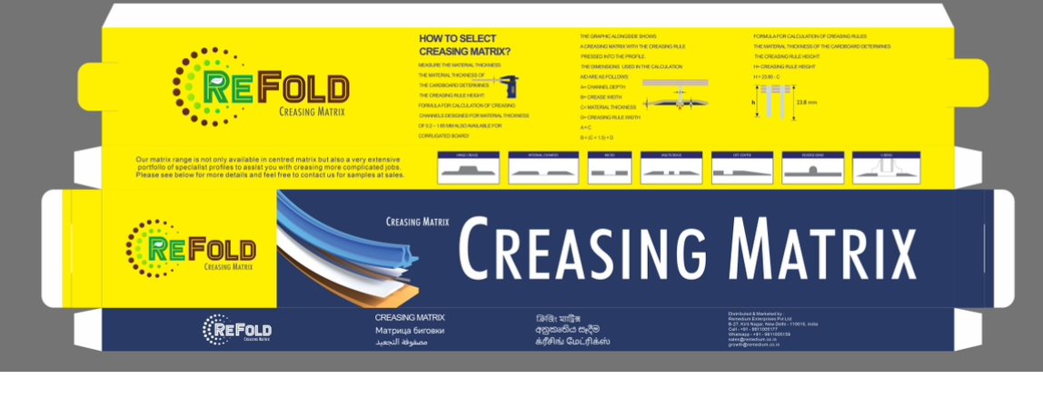 Fiber Creasing Matrix - Remedium Printing Solutions